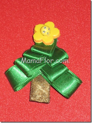 Listón Navideño para el Cabello en forma de Arbolito - MamaFlor.com